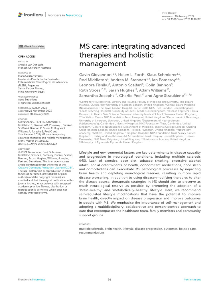 Mscu | PDF | Multiple Sclerosis | Menopause