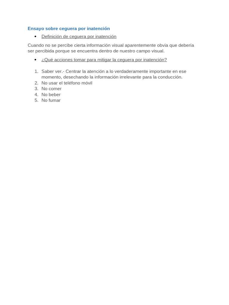 Ensayo Sobre Ceguera Por Inatención | PDF | Relaciones personales ...