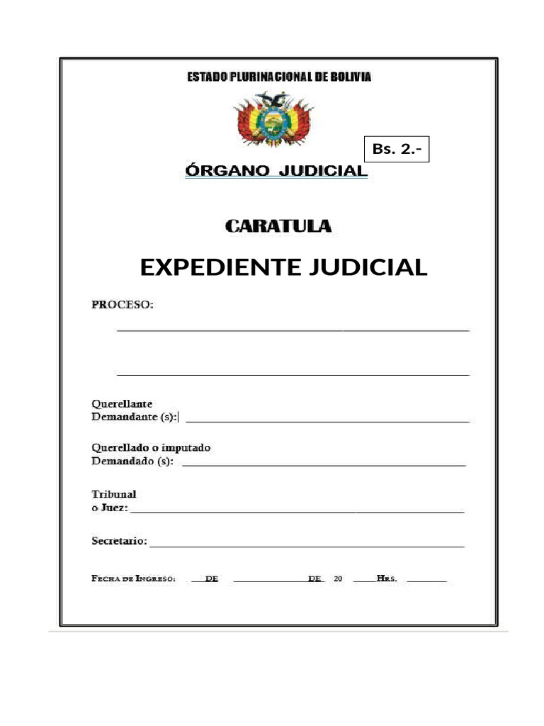 Caratula Judicial - 2024 | PDF