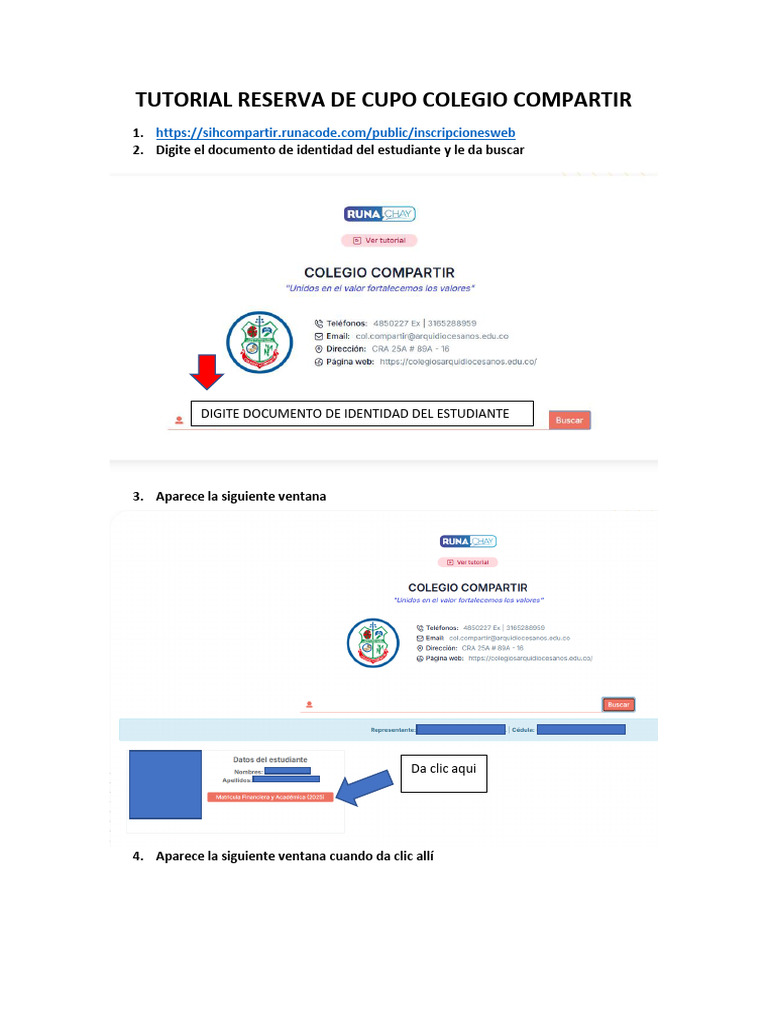 Guía para Reservar Cupo Escolar | PDF | Informática