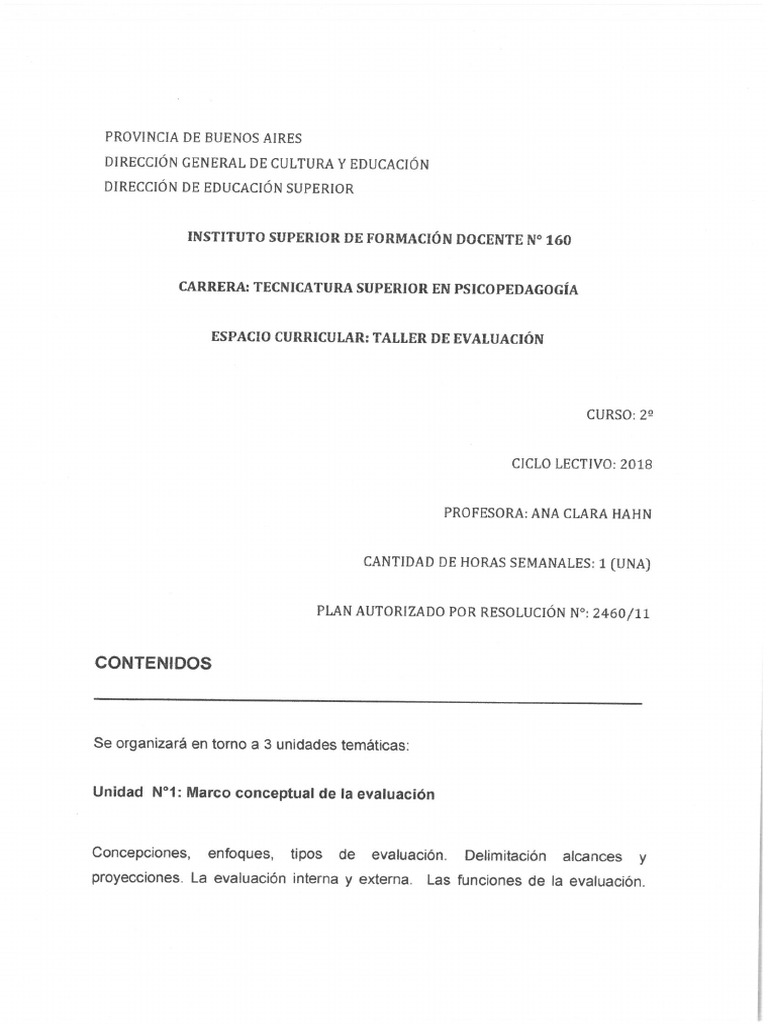 Programa de La Materia | PDF