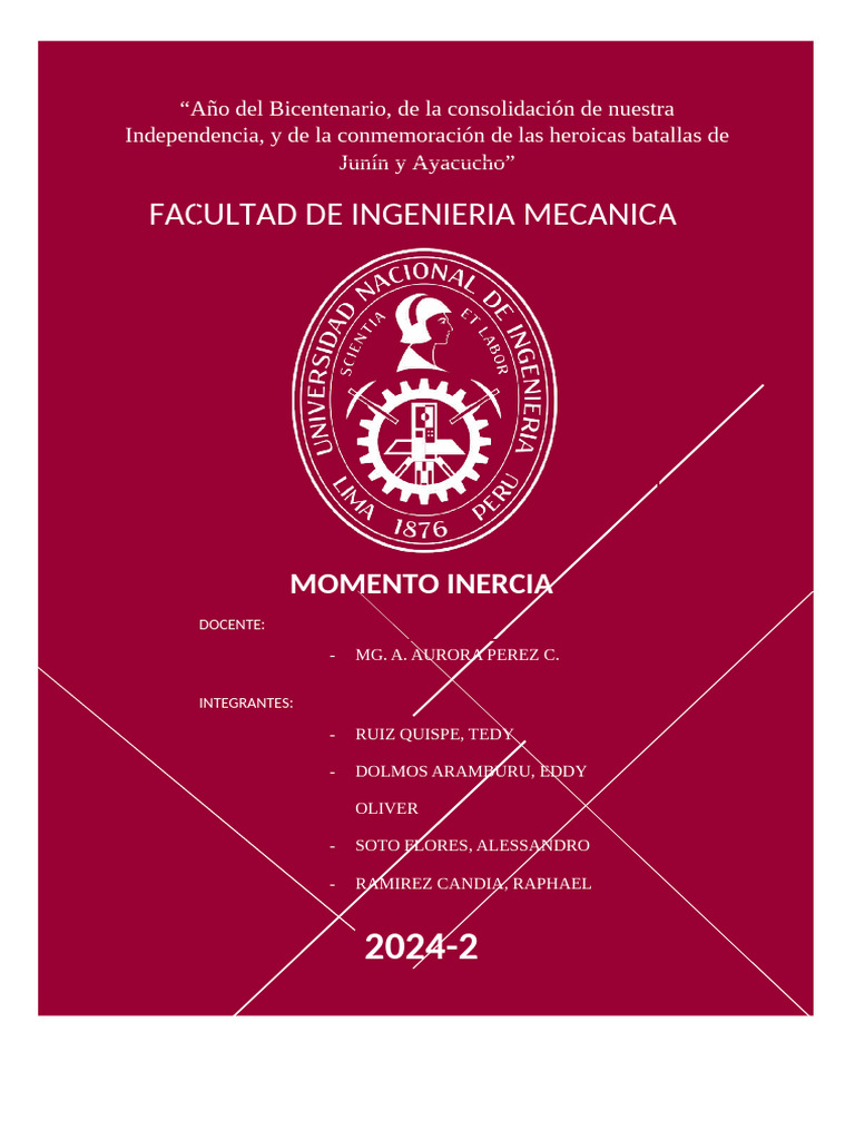 Labo.2.avance Marco Teorico Adela | PDF | Rotación | Péndulo