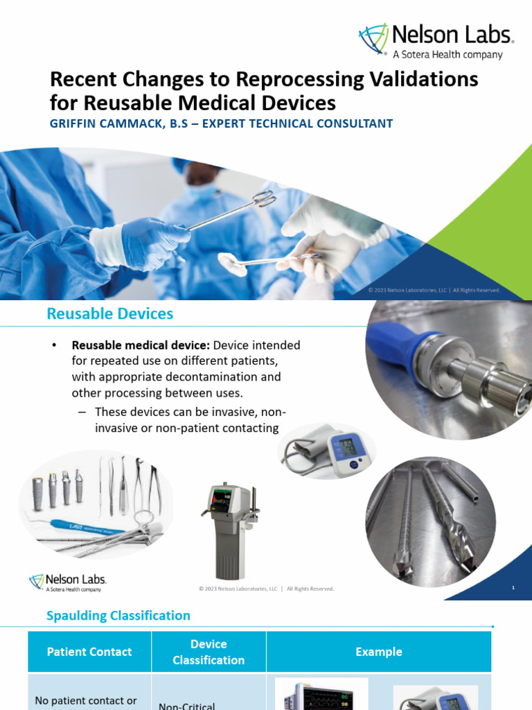 Updates on AAMI ST98 Reprocessing Validations | PDF | Medical Device ...