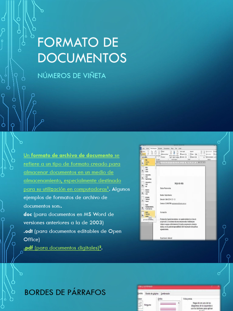 Bordes de Párrafos 2 | PDF | Microsoft Word | Archivo de computadora