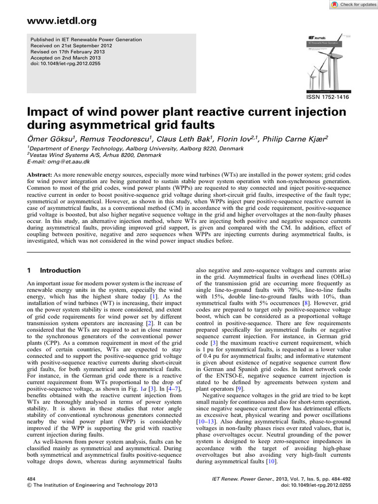 Iet Renewable Power Gen 2013 Göksu Impact Of Wind Power Plant