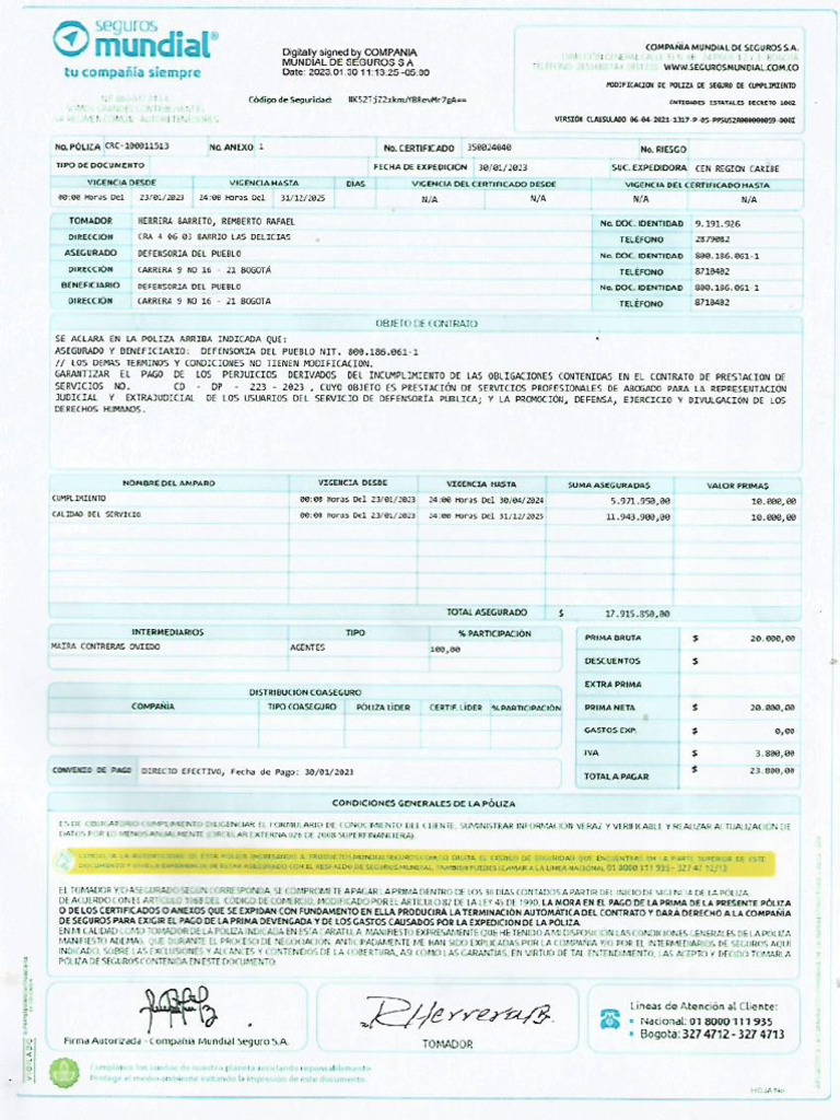 Poliza Corregida Nueva 1 | PDF