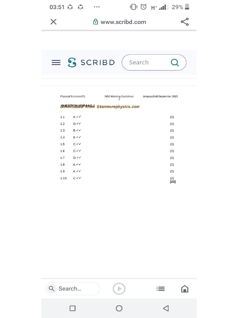 Physical Sciences Memorandum p1 2021 Limp | PDF