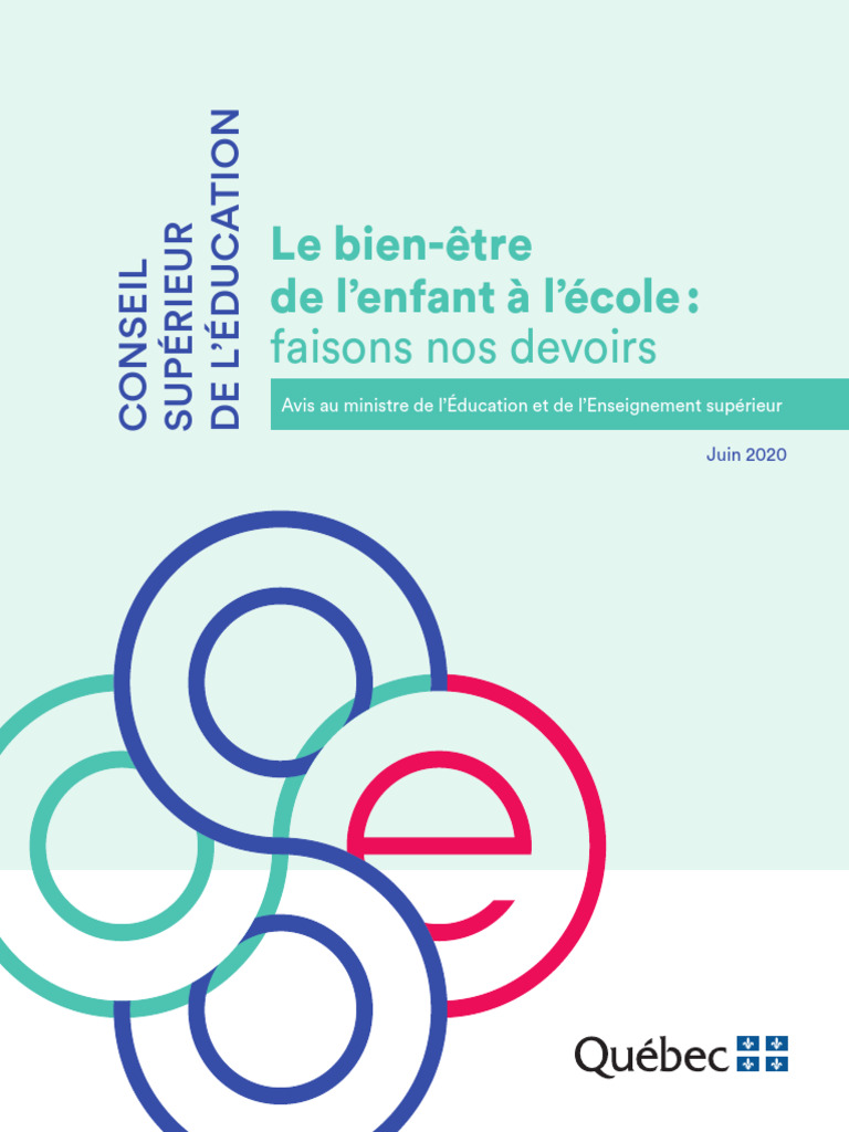 Le Bien Être À L'école | PDF | Enseignement | Anxiété