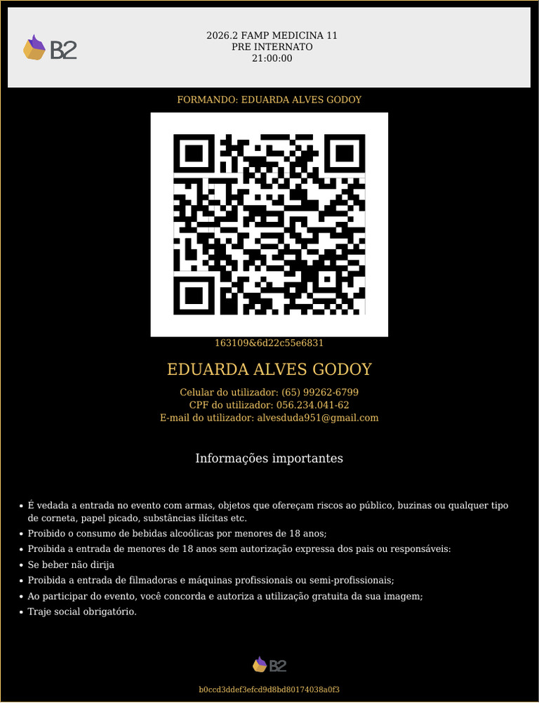 Eduarda Alves Godoy Ingresso | PDF