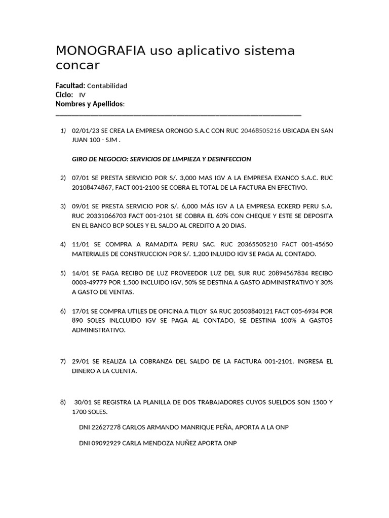 Semana 4 Monografia de Ejemplo Concar | PDF