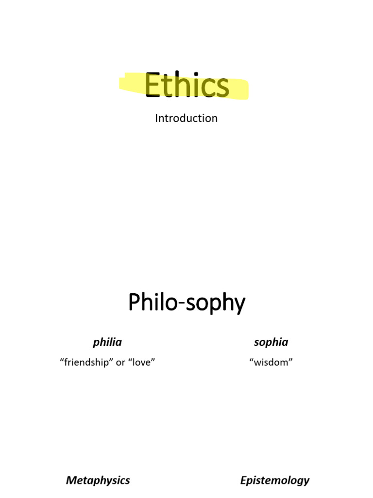Lecture 1 Ethics Introduction | PDF | Morality | Psychology