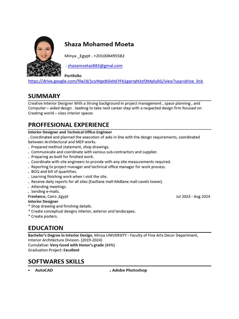 Shaza Mohamed Moetaz | PDF | Interior Design | Design