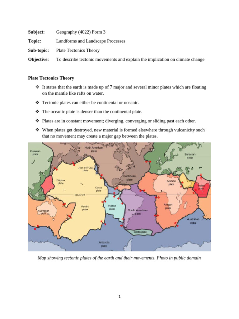 2-2 Landforms and Landscape Processes- Plate Tectonics | PDF | Plate ...
