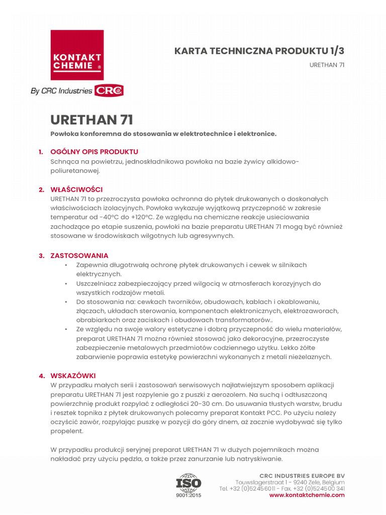 Karta Techniczna Produktu | PDF