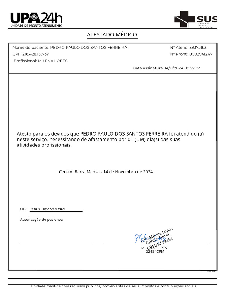 03-Atestado Medico Upa Preenchido - PDF - 20241111 - 185950 - 0000 PDF ...