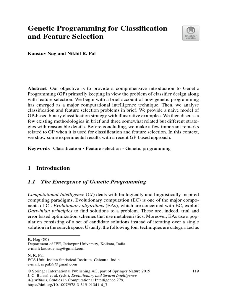 Genetic Programing Paper | PDF | Teaching Methods & Materials | Computers
