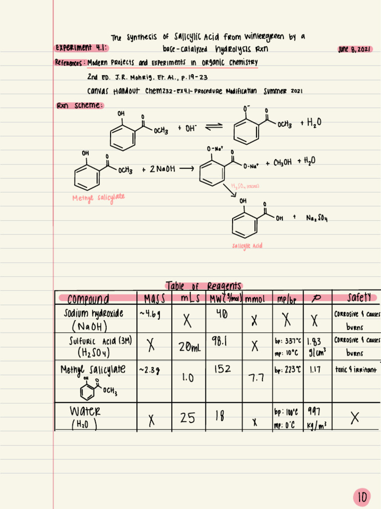 Chem 232 Lab Notebook BRI | PDF | Chemistry