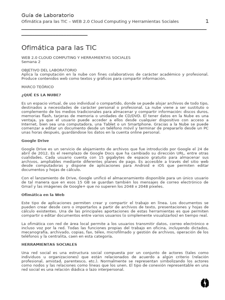 Ofimática y Cloud Computing en TIC | PDF | Informática | Software