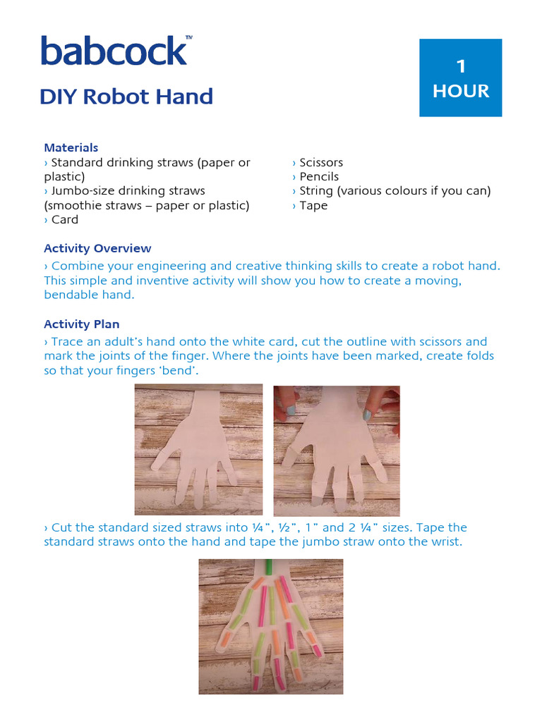 Build a Robotic Hand with Straws | PDF