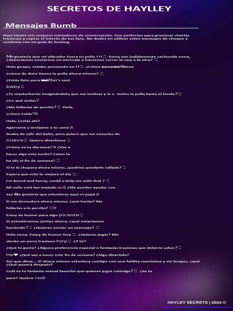 Mensajes atractivos para OnlyFans | PDF