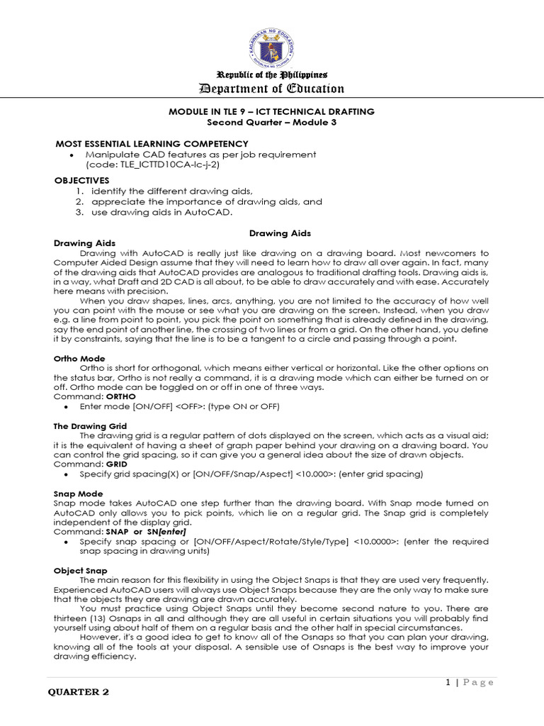 Tle9 Icttd Q2 M3 | PDF | Computer Aided Design