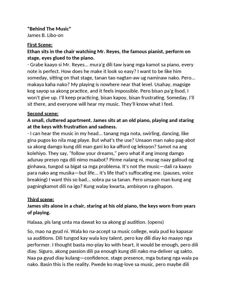 Libo-On - Monologue Script | PDF