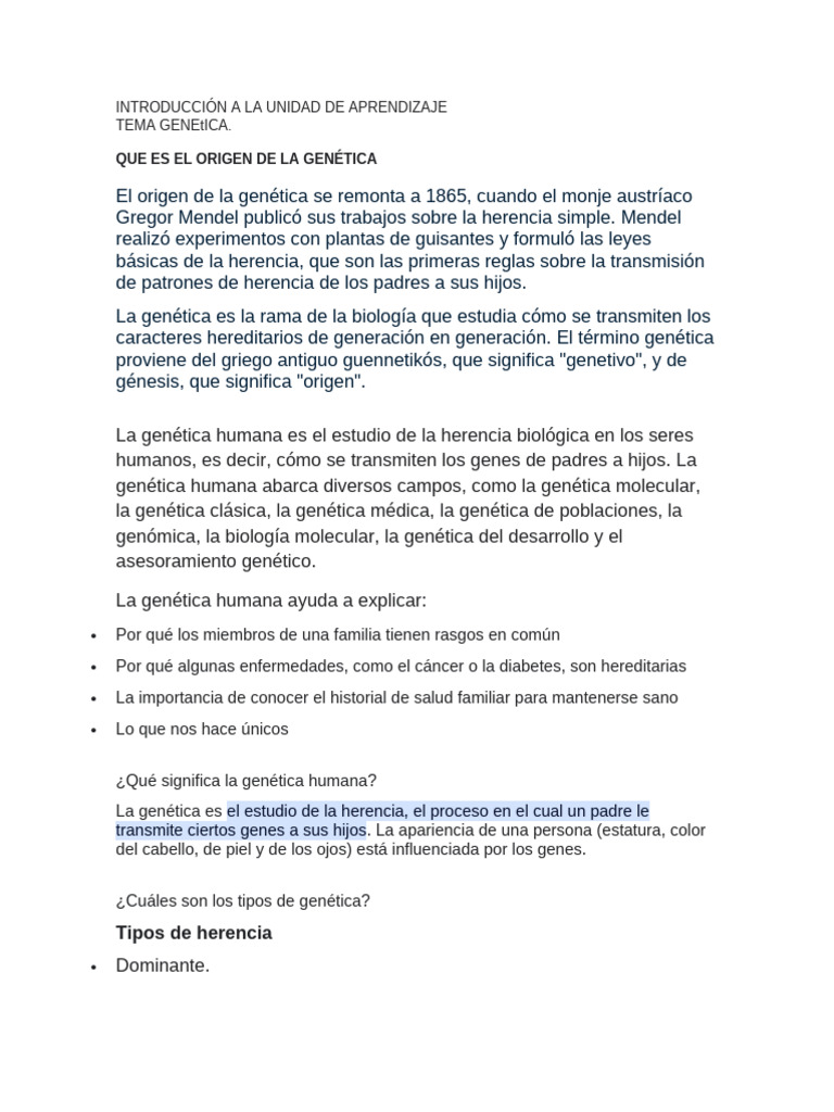 Genetica | PDF | Dominancia (Genética) | Genética