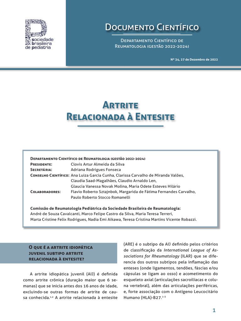 23773c-DC Artrite Relacionada A Entesite | PDF | Artrite | Inflamação