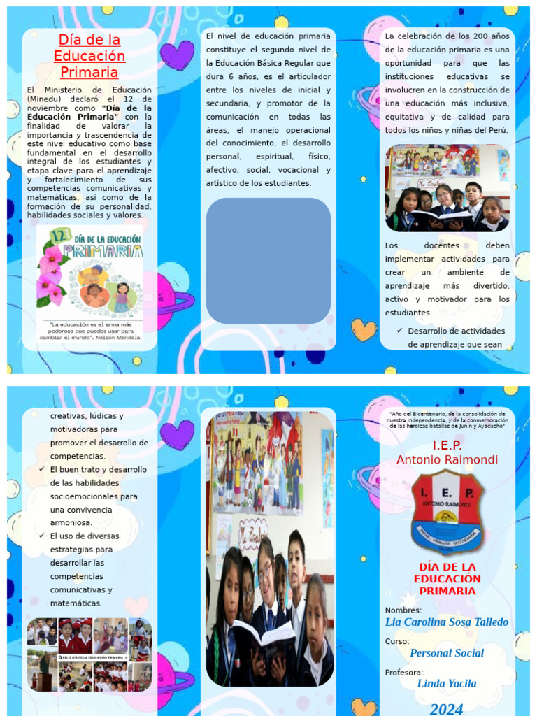 Día de la Educación Primaria | PDF | Educación primaria | Aprendizaje