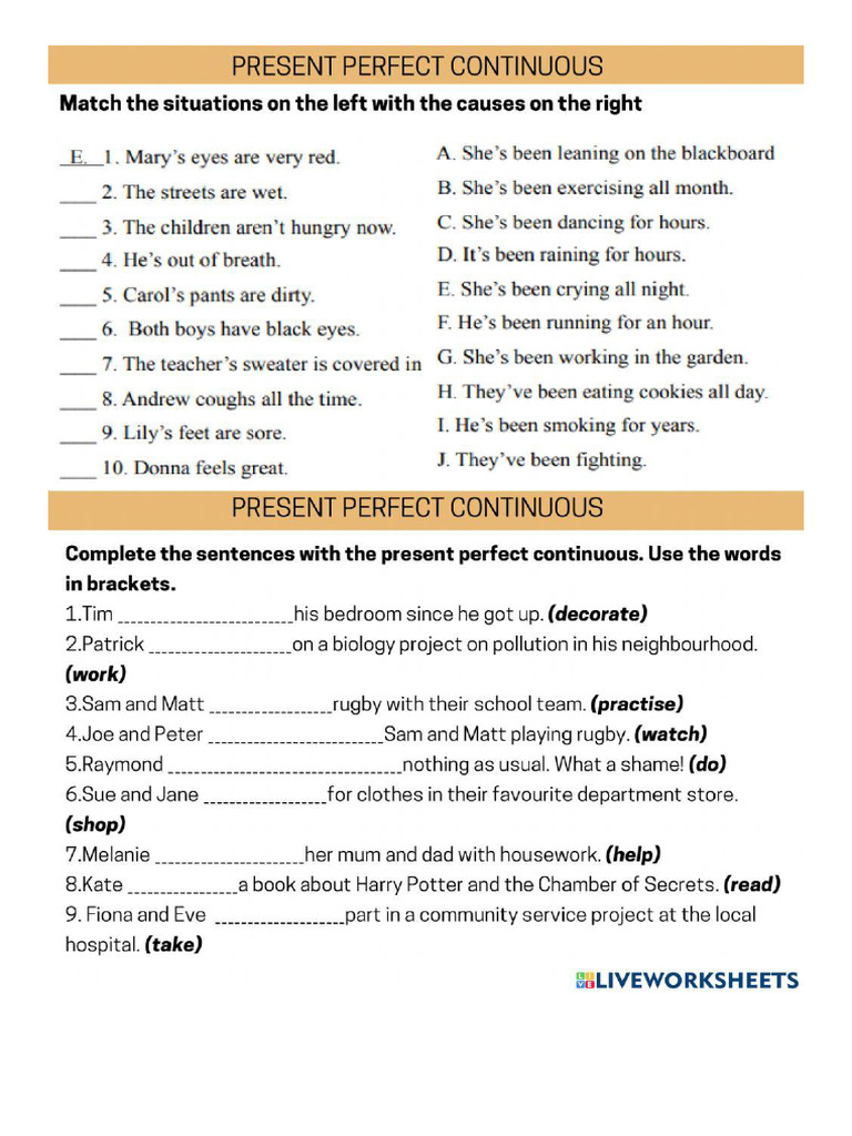 Present Perfect Continuous | PDF