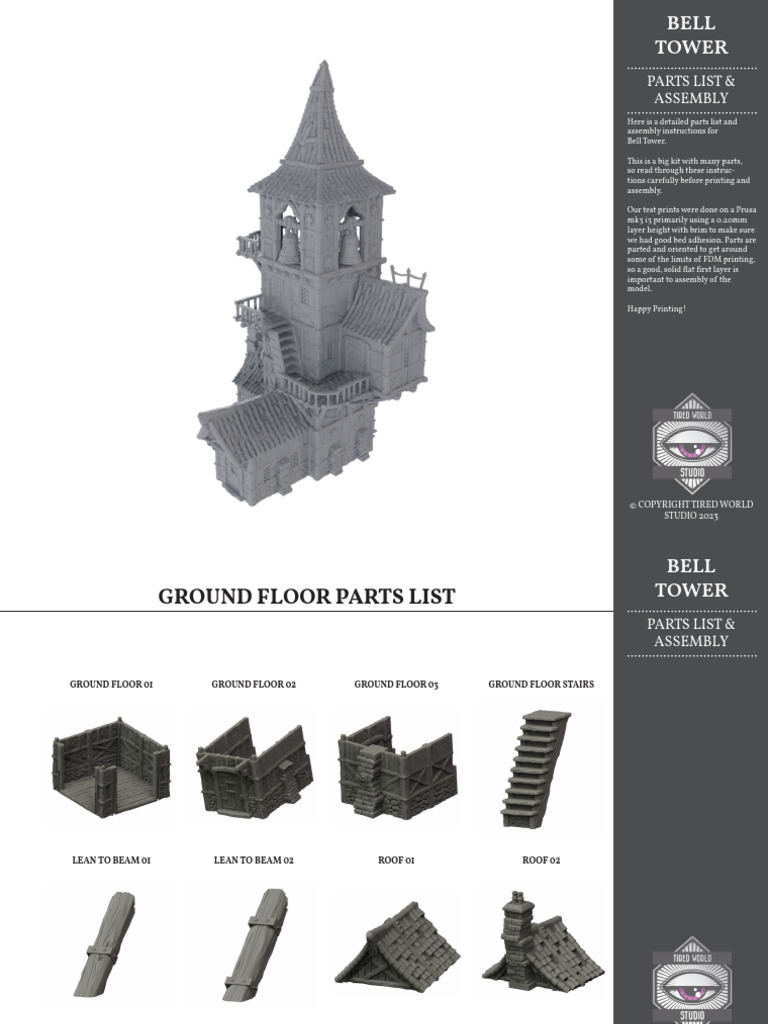 Bell Tower Parts & Assembly Guide | PDF | Stairs