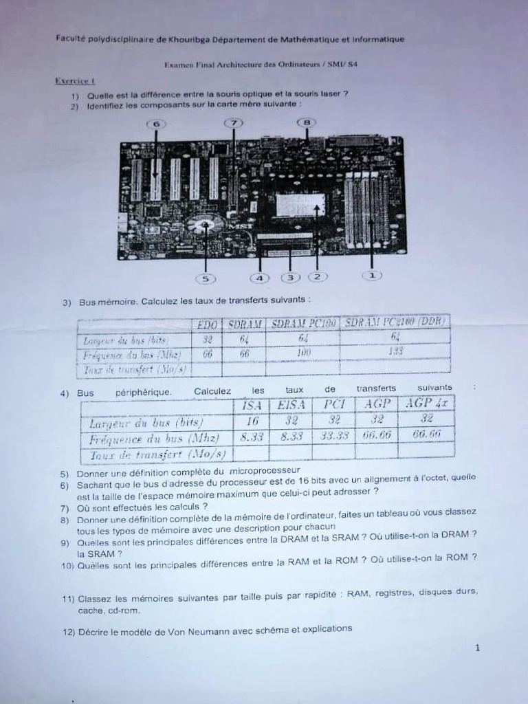 Architecture Des Ordinateurs - Exams - Exam 3 | PDF
