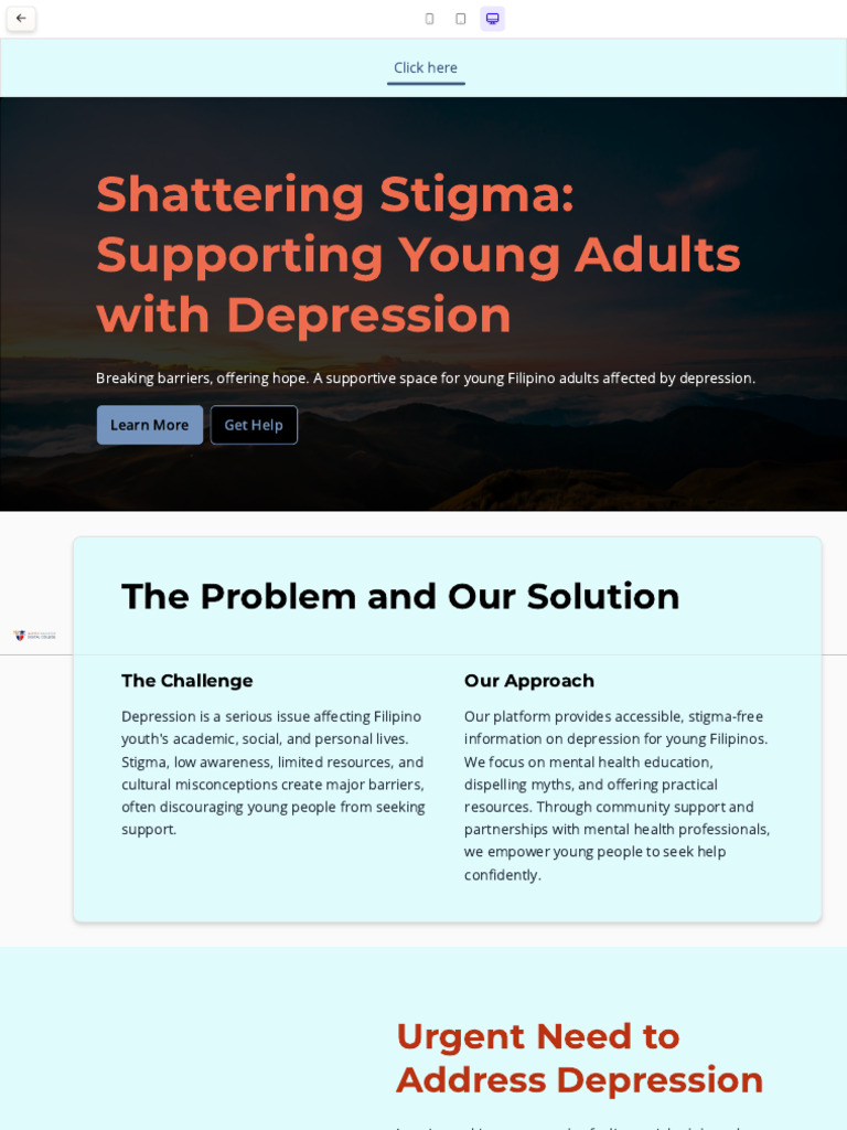 Shattering Stigma - Supporting Young Adults With Depression - Website ...