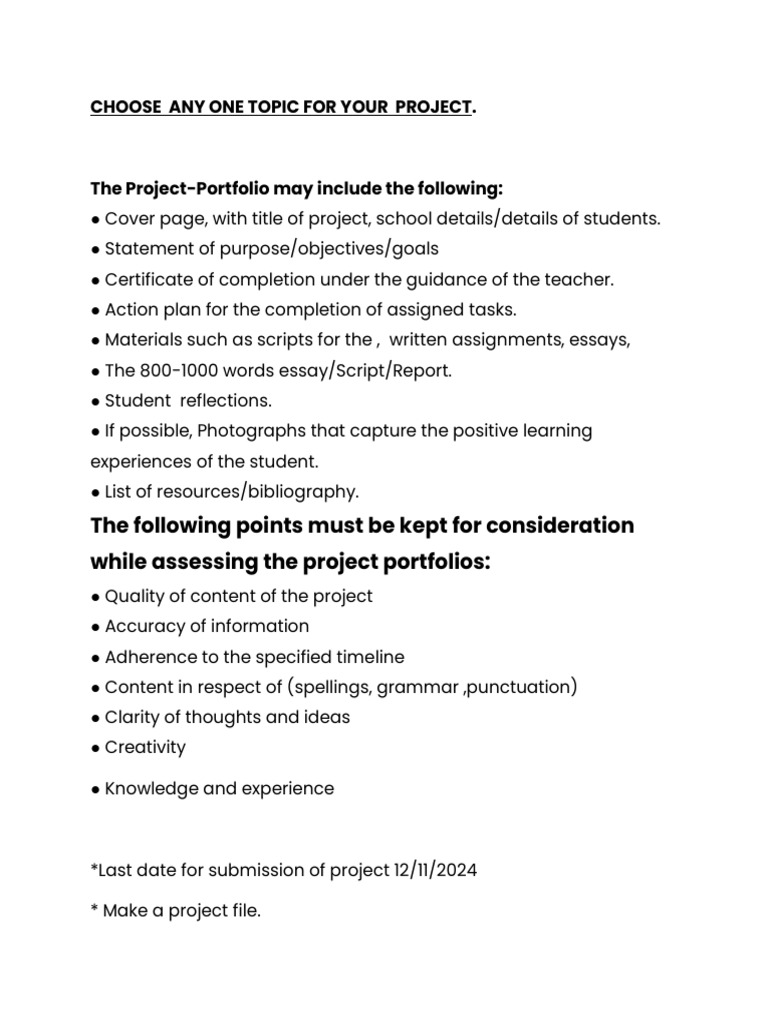 Project Class-12 J English | PDF
