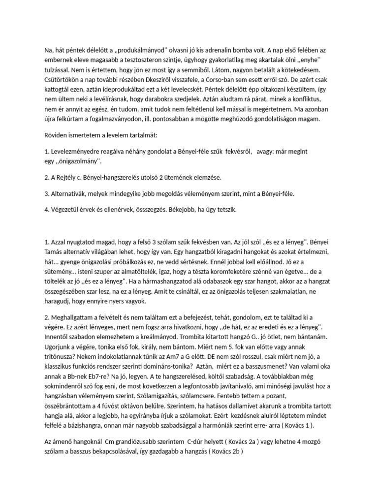 A Bényei - Féle Szűk | PDF