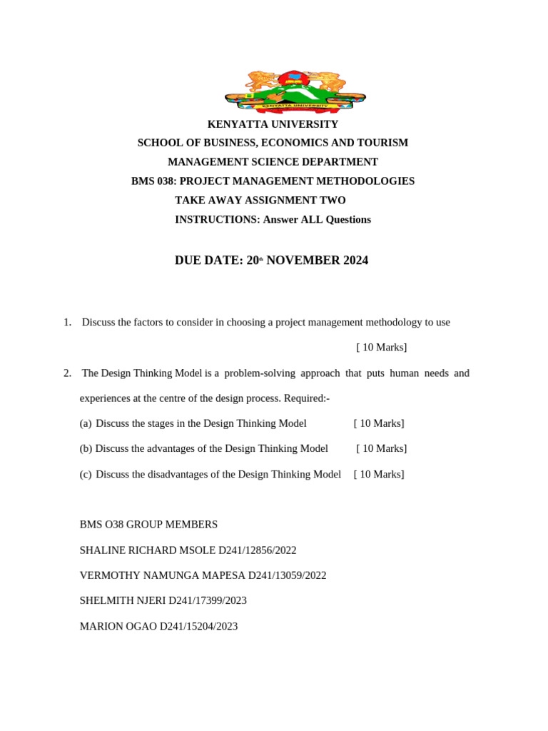 BMS 038 Group Assignment 2 | PDF | Agile Software Development | Methodology