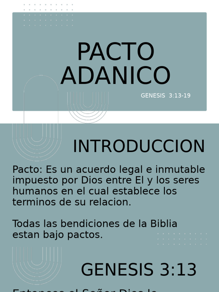 Pacto Adánico: Consecuencias del Pecado | PDF | Cristo (título ...