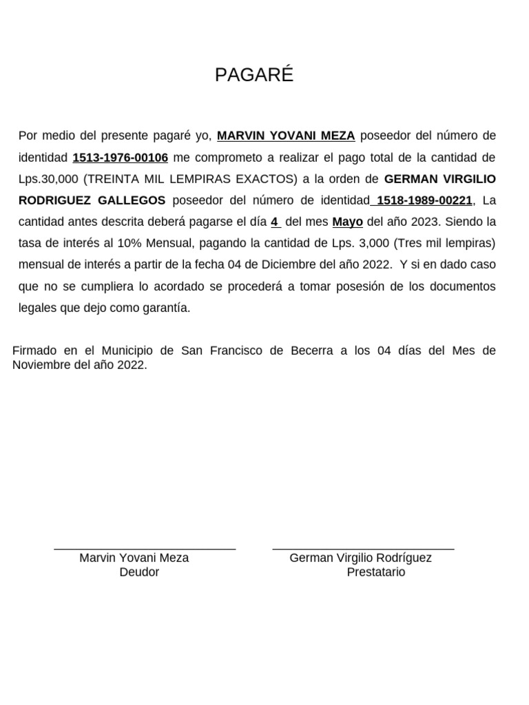 PAGARÉ | PDF | Derecho