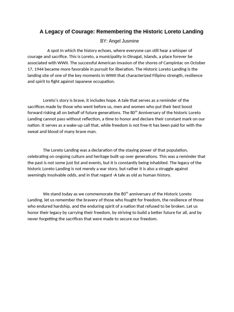 WWII Loreto Landing: 80th Anniversary | PDF | Social Science | Travel