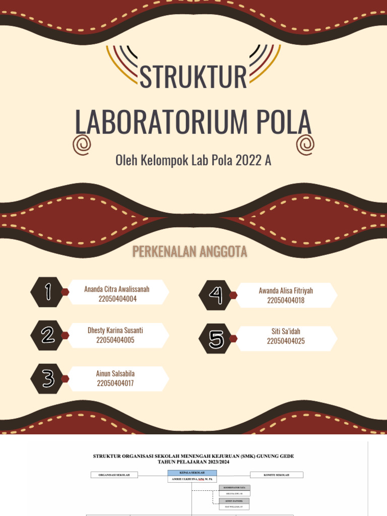 Struktur Lab Pola - A | PDF