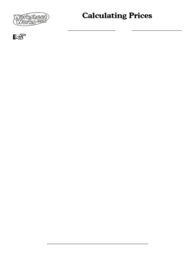 WorksheetWorks Calculating Prices 1 | PDF | Footwear | Softlines (Retail)