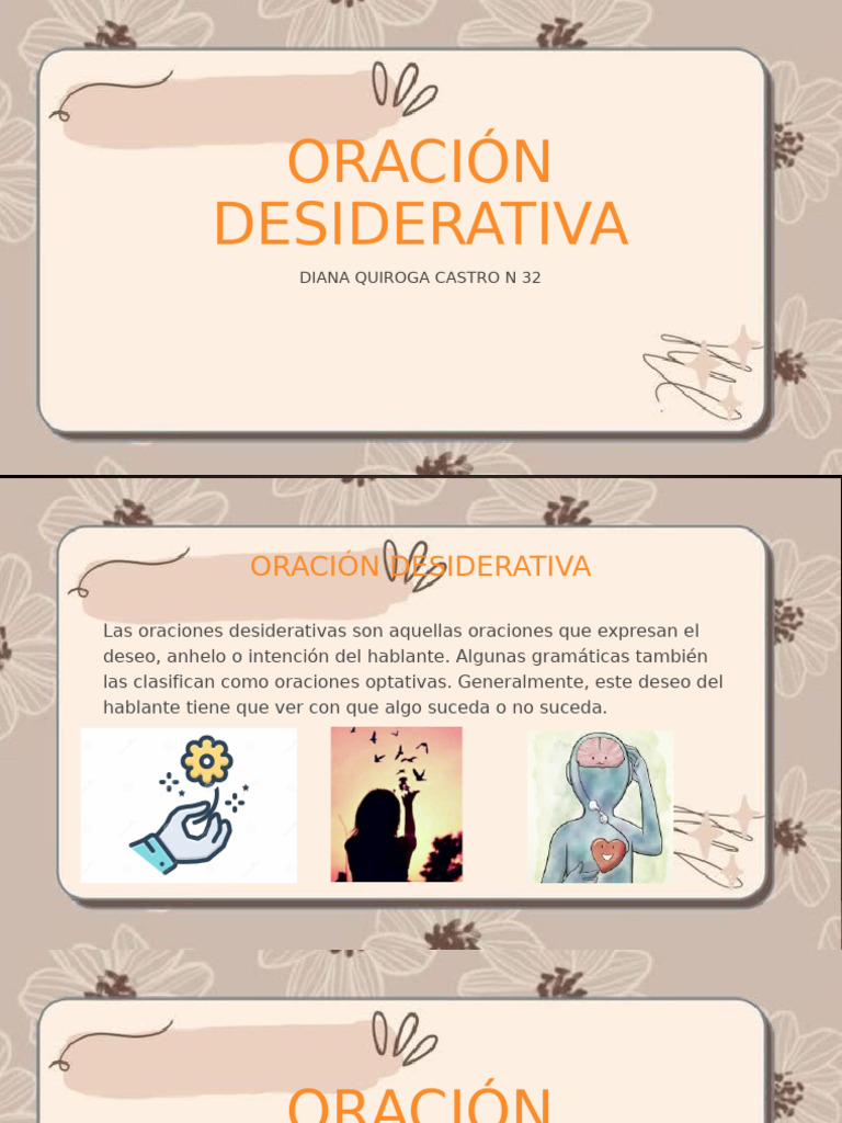 Oración Desiderativa | PDF