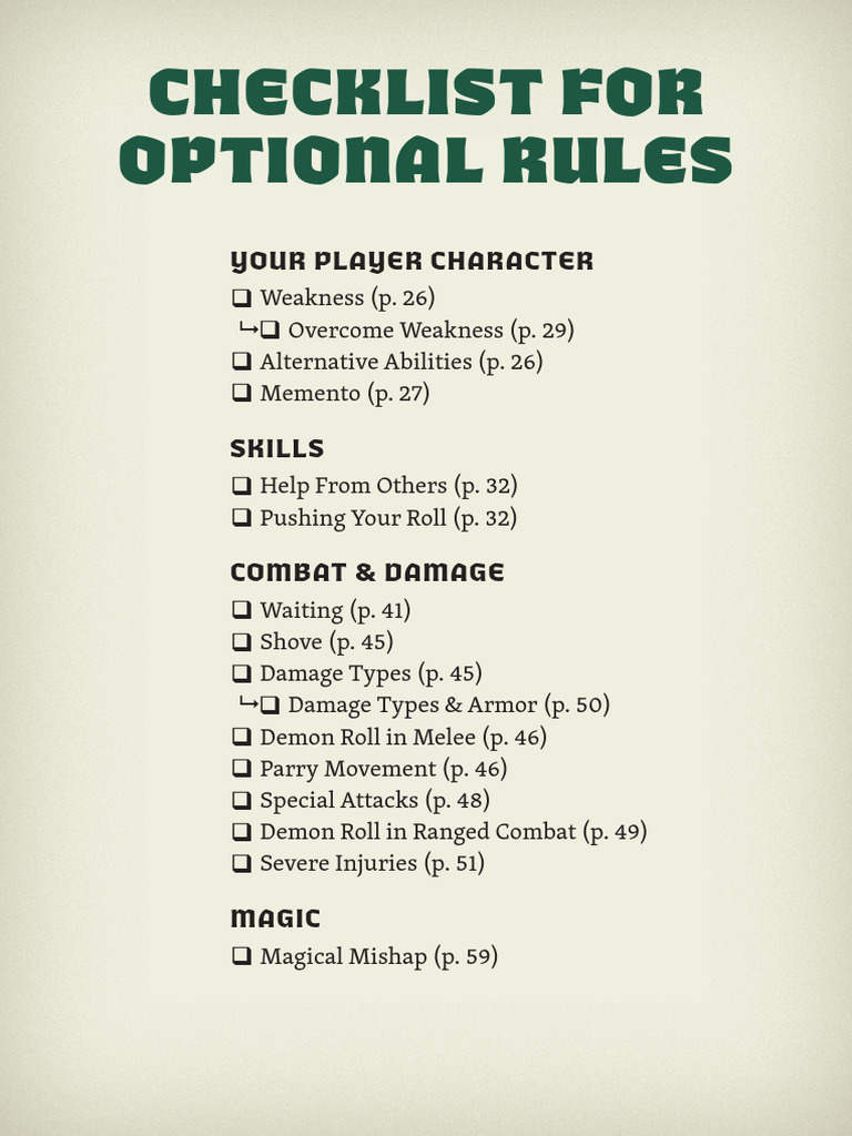 Checklist-for-optional-rules | PDF