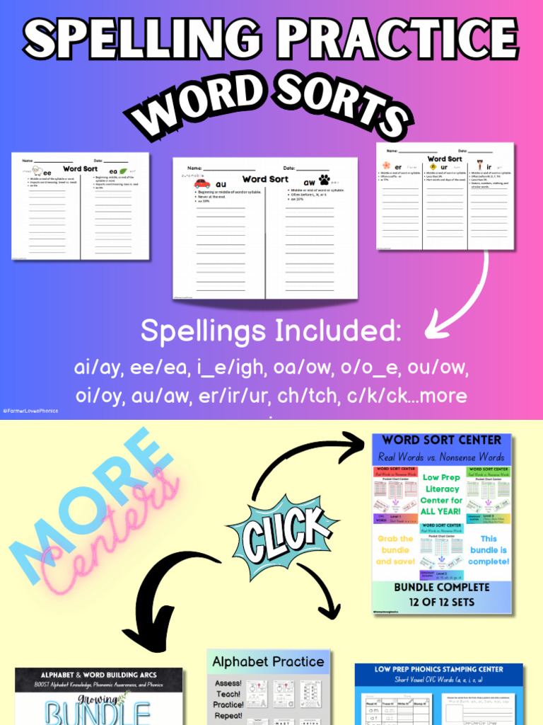 Spelling Practice Word Sorts Guide | PDF | Orthography | Linguistics