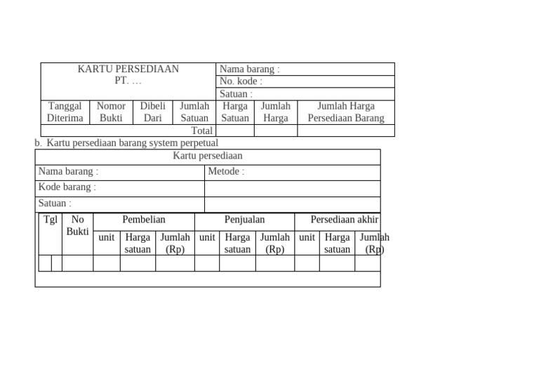 Kartu Persediaan | PDF