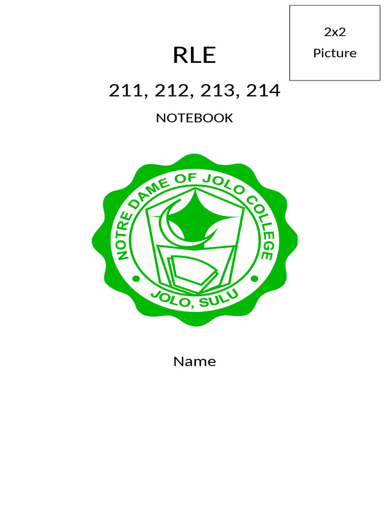 RLE Notebook Cover | PDF