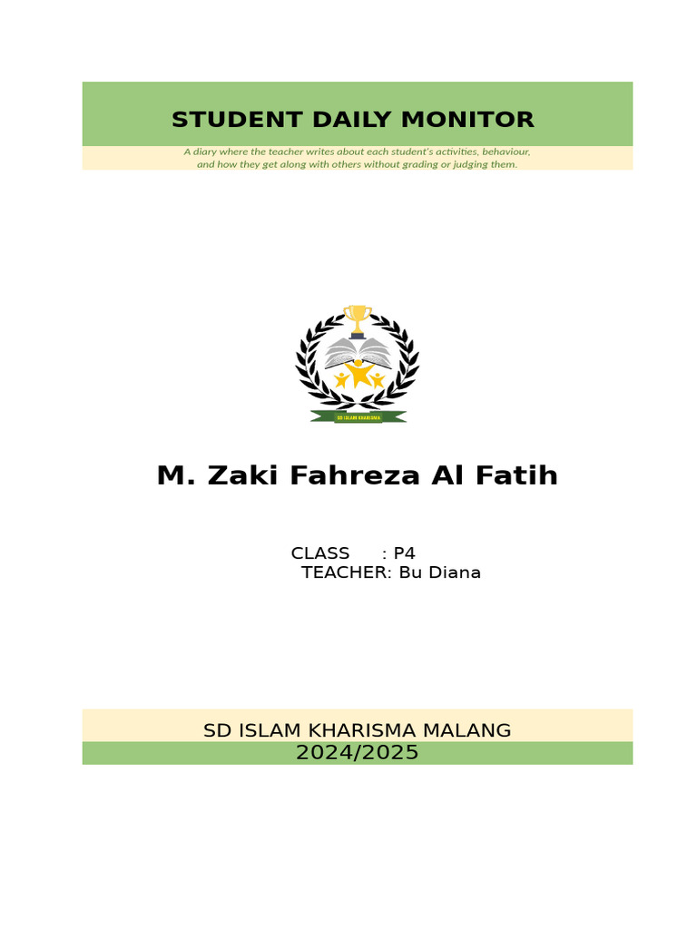 Kls 4 - Student Daily Monitor Share | PDF | Career & Growth