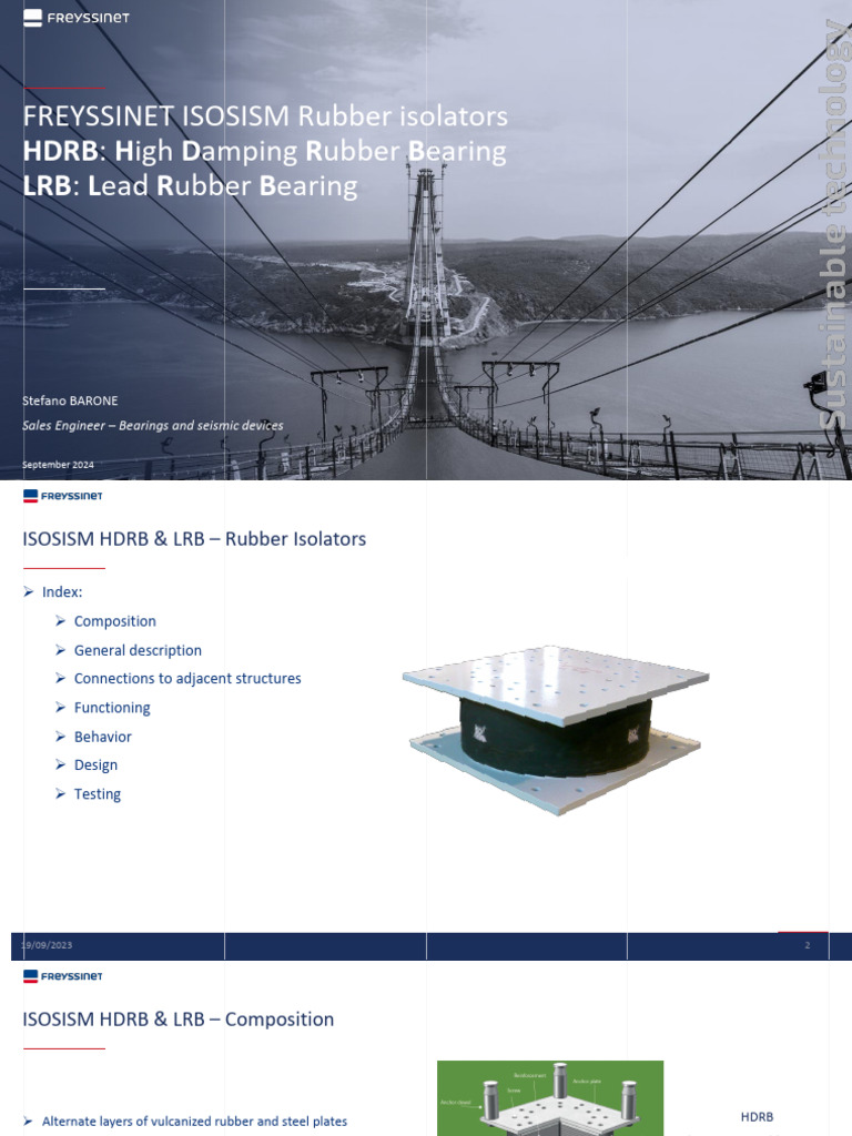 FREYSSINET - ISOSISM® HDRB - LRB - Rubber Isolators | PDF | Earthquake ...