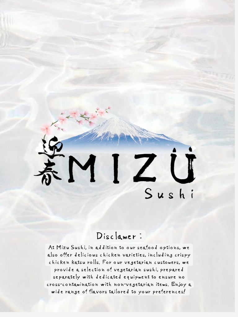Menu Mizu Sushi Pdf