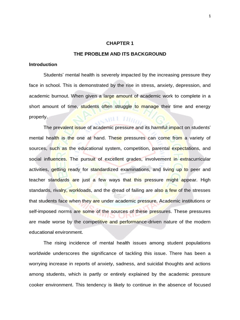 PR - Oplimo Academic Pressure and Its Implication On Mental Health | PDF | Mental Health ...